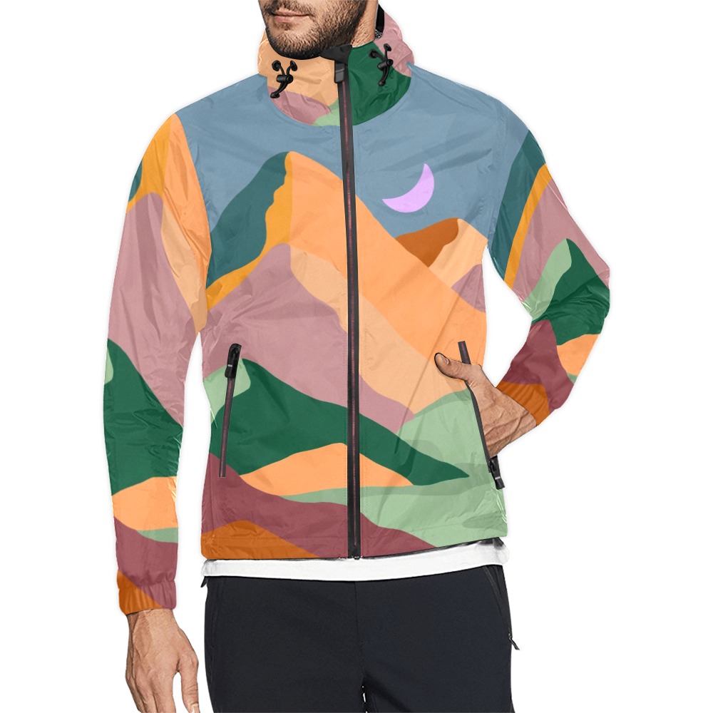 The mountains colorful 023 Unisex All Over Print Windbreaker (Model H23 ...
