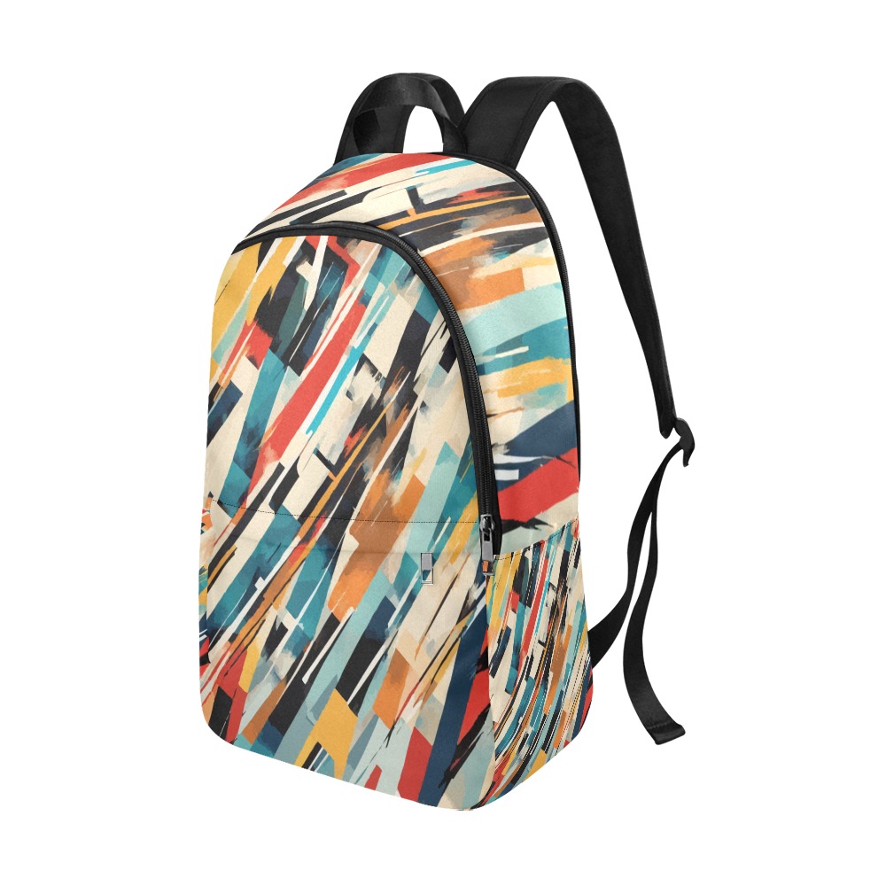 Classy abstract art of shapeless forms and colors Fabric Backpack for ...