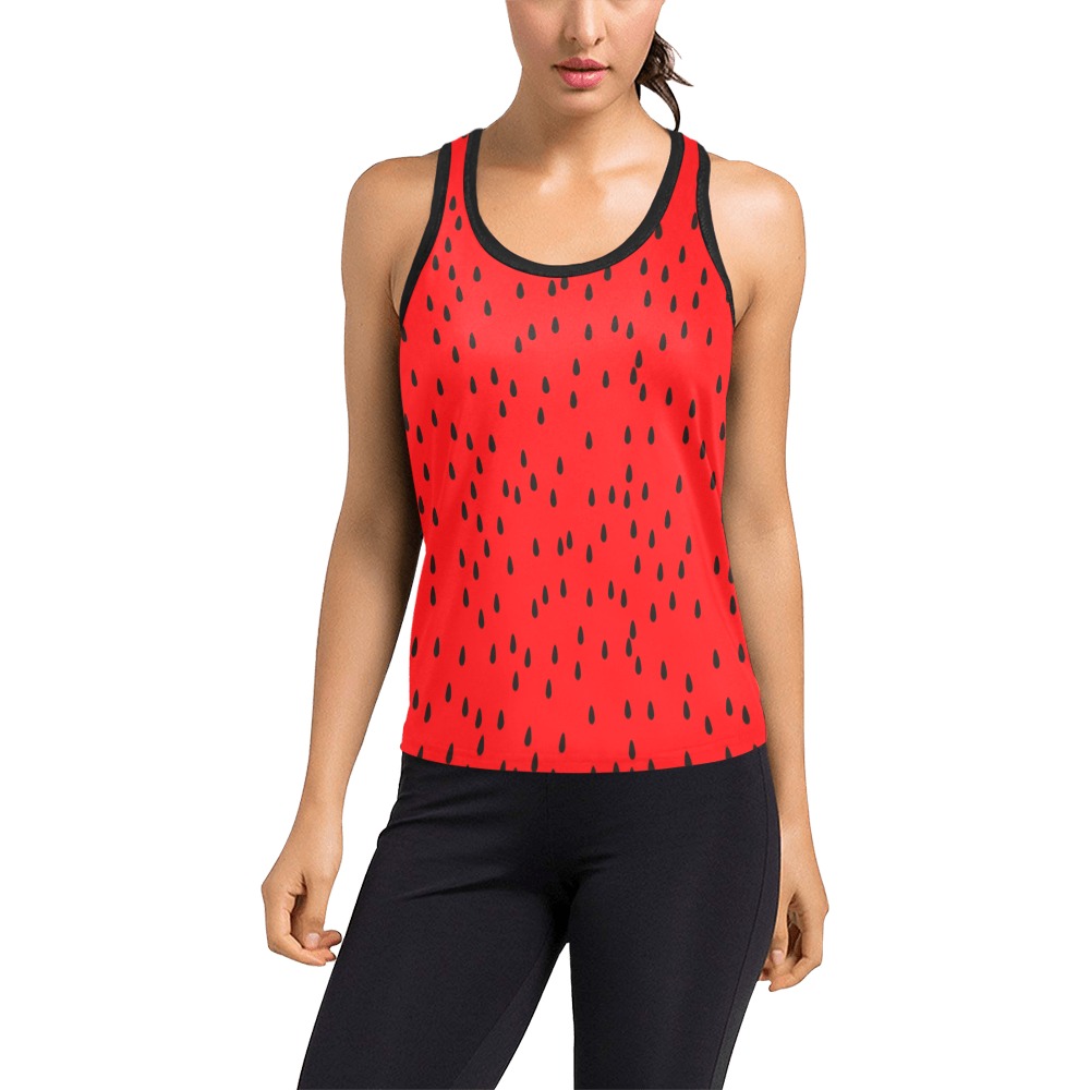 Watermelon Women's Racerback Tank Top (Model T60) | ID: D7045446