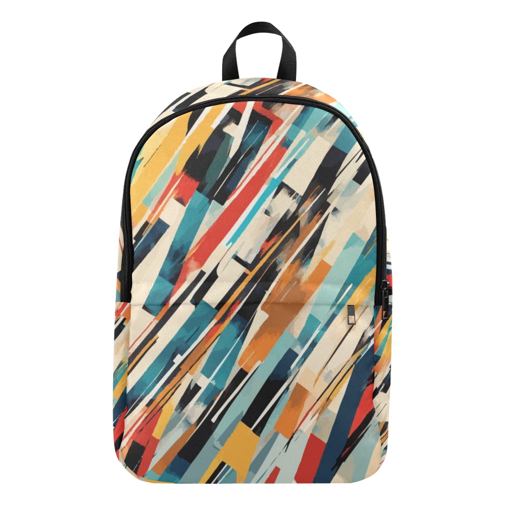 Classy abstract art of shapeless forms and colors Fabric Backpack for ...