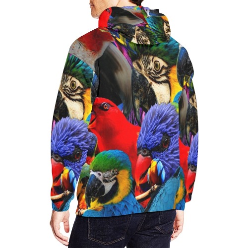 PARROTS All Over Print Hoodie for Men (USA Size) (Model H13) | ID: D5743011