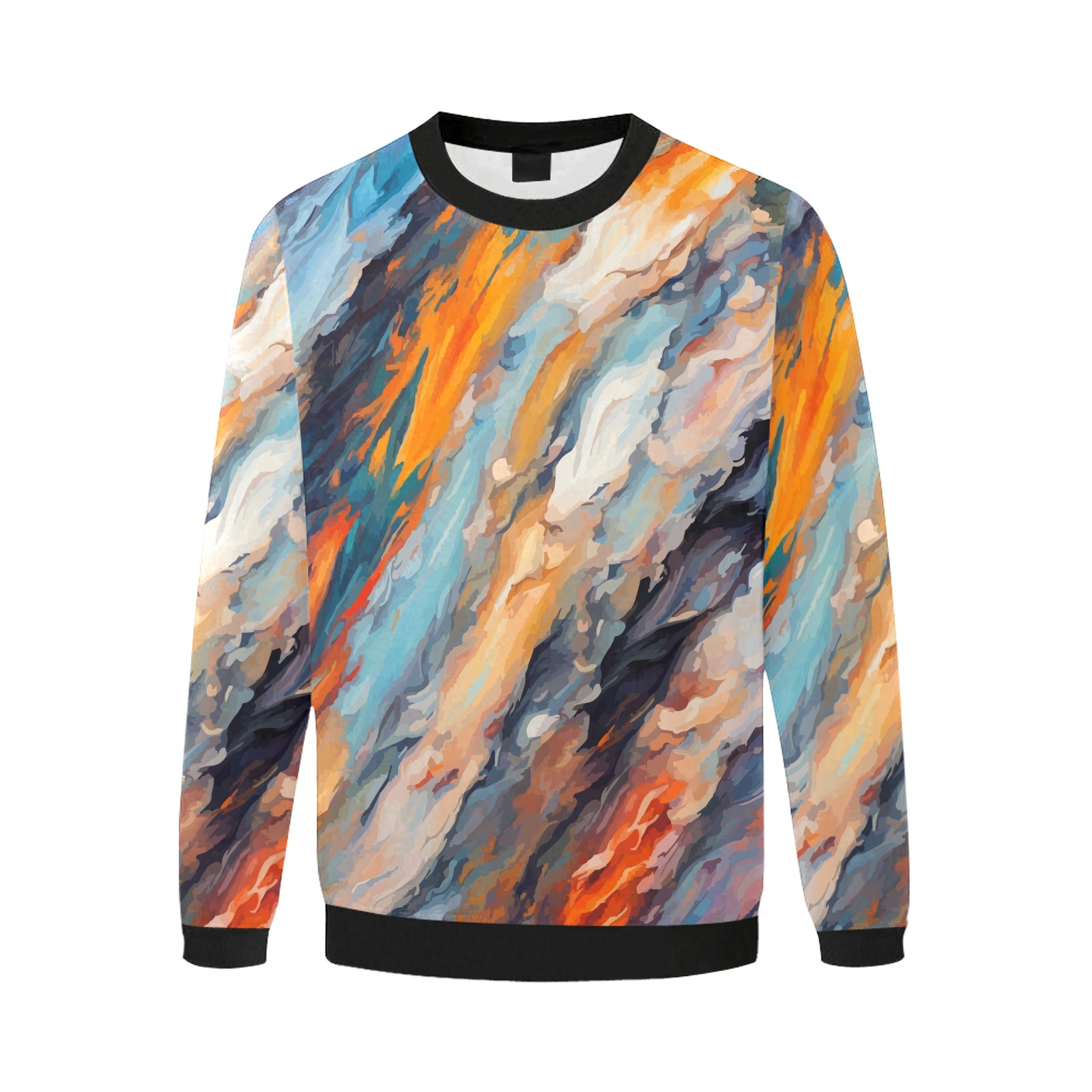 Diagonal lines of artistic paint. Abstract art Men's Oversized Fleece ...