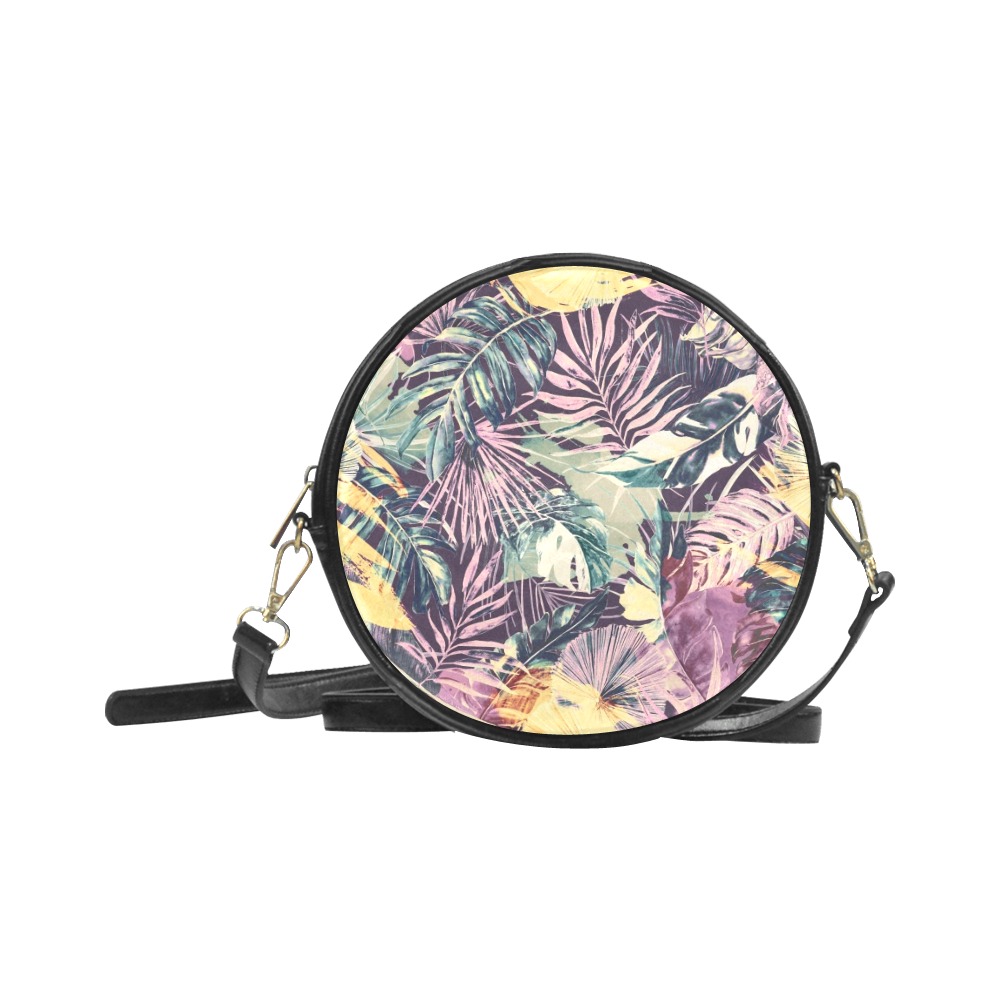 Vintage dark wild jungle Round Sling Bag (Model 1647) | ID: D6724147