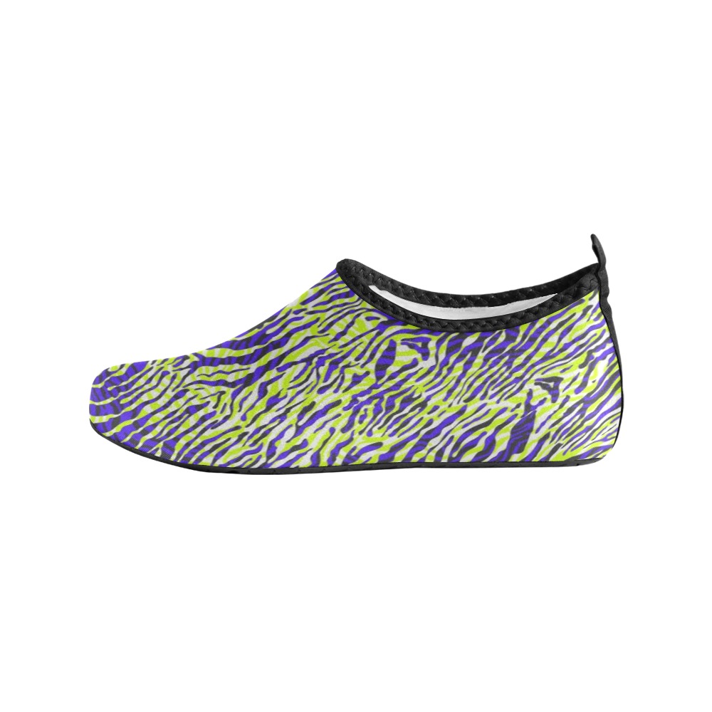 Psychedelic Wavy Linear Stripes-3 Women's Slip-On Water Shoes (Model ...