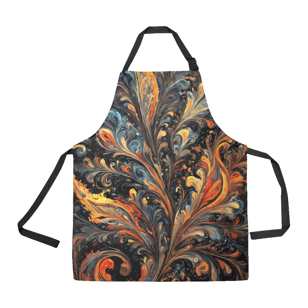 Fantasy decorative floral ornamental pattern. All Over Print Apron | ID ...