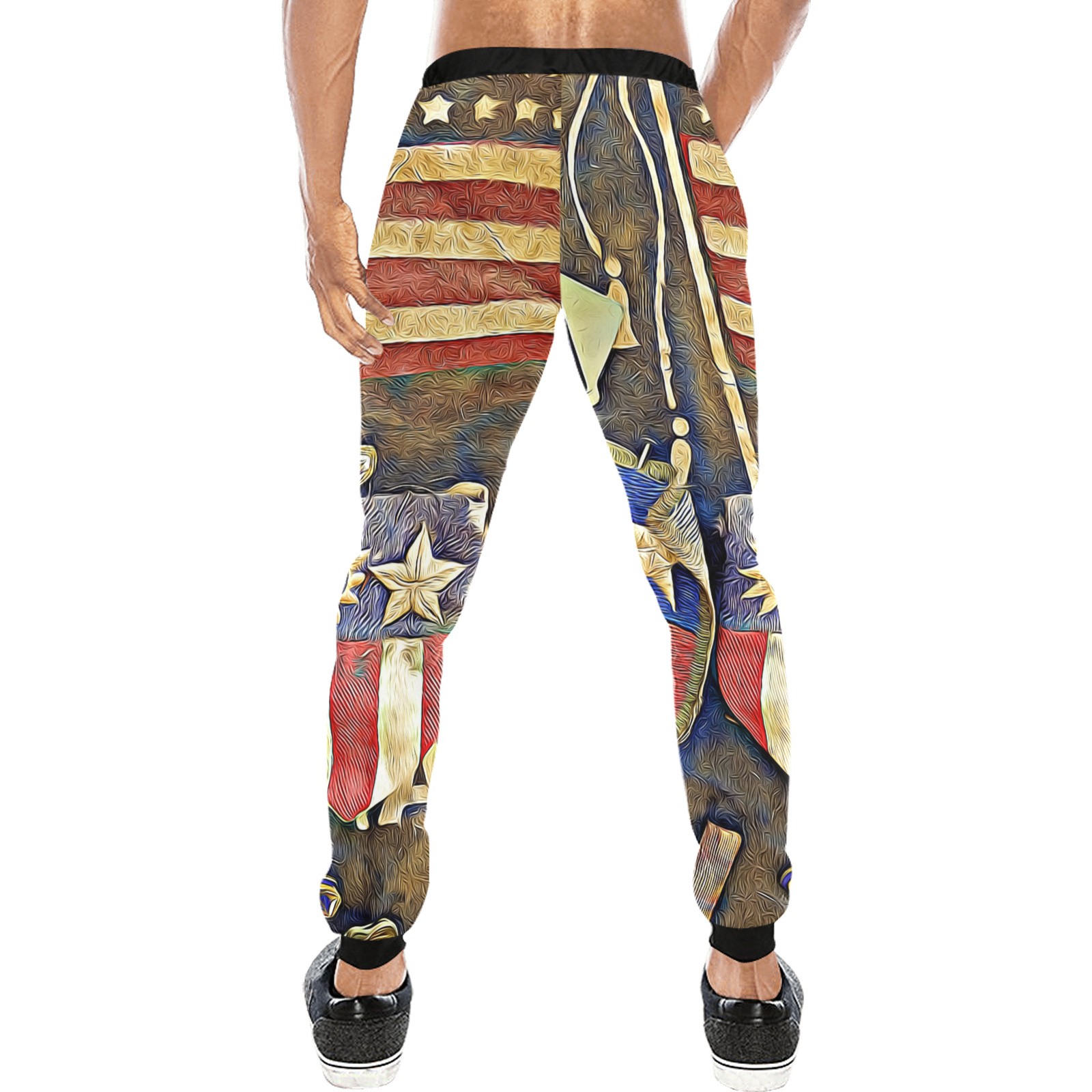 Patriotic Men's All Over Print Sweatpants (Model L11) | ID: D5868283