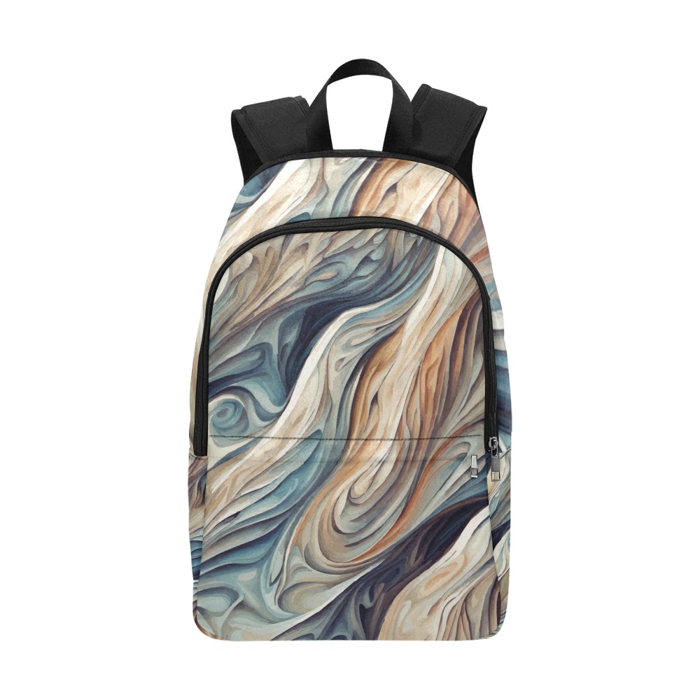 Fantastic curvy lines of pastel colors abstract Fabric Backpack for ...