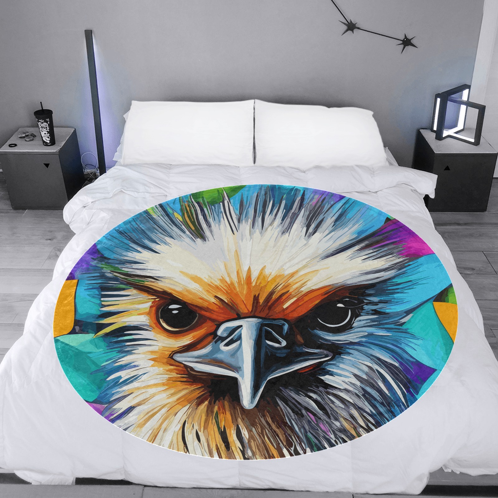 Emu Funny Colorful Animal Art Circular Ultra-Soft Micro Fleece Blanket ...