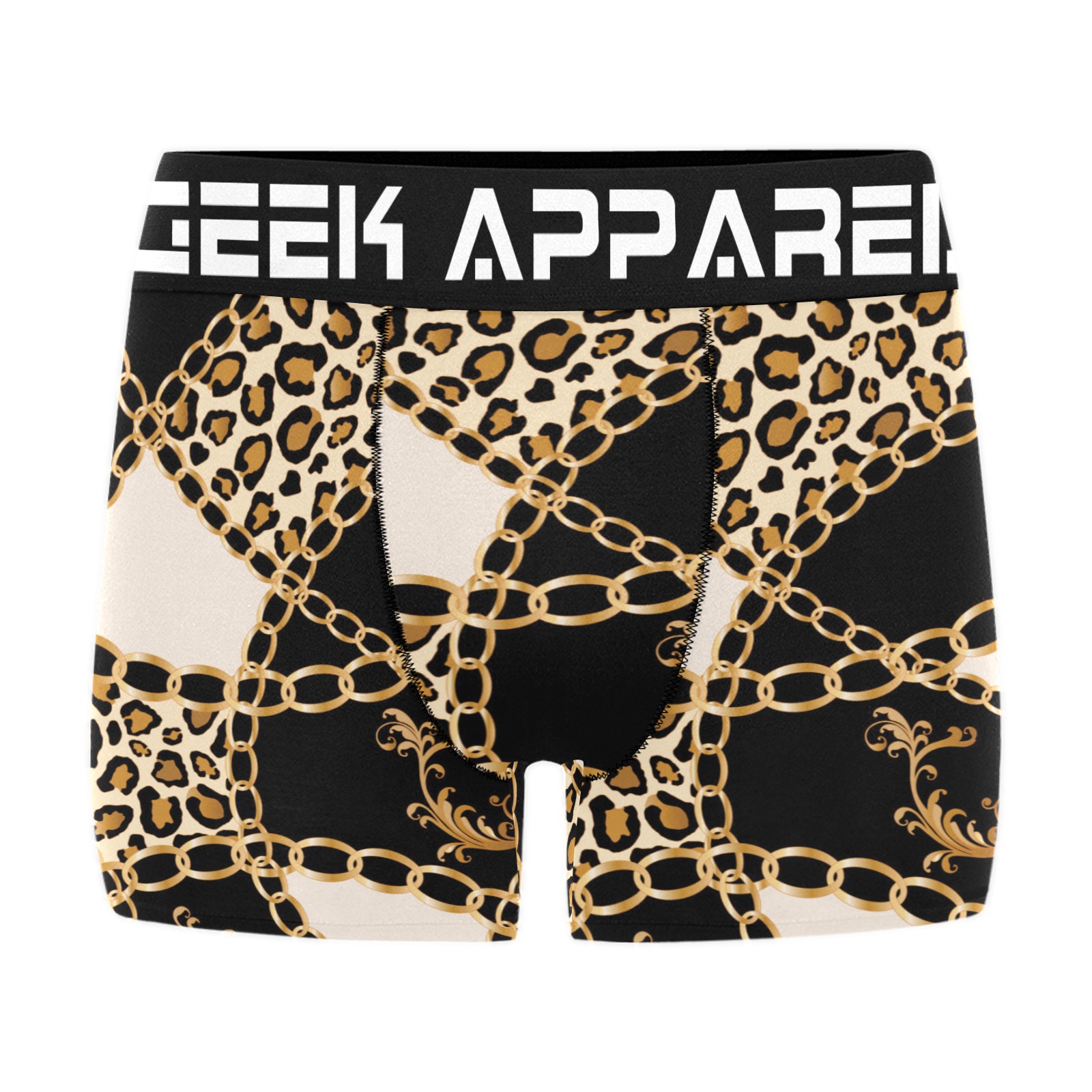 Gold and Black Geek Apparel Logo Briefs Men's Boxer Briefs with Custom ...