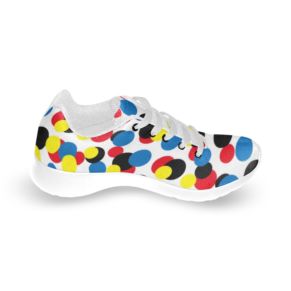 Mondrian Color Dots Men’s Running Shoes (Model 020) | ID: D6943373