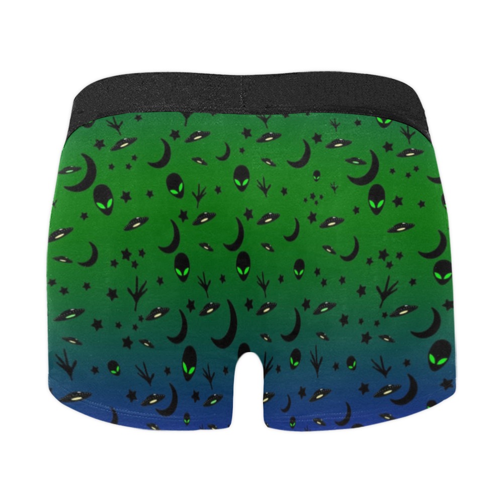 Aliens and Spaceships - Blue/Green Men's All Over Print Boxer Briefs ...
