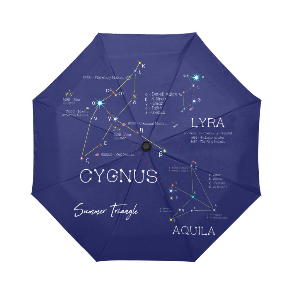 Summer Triangle constellations of Lyra, Aquila and Cygnus Auto-Foldable ...