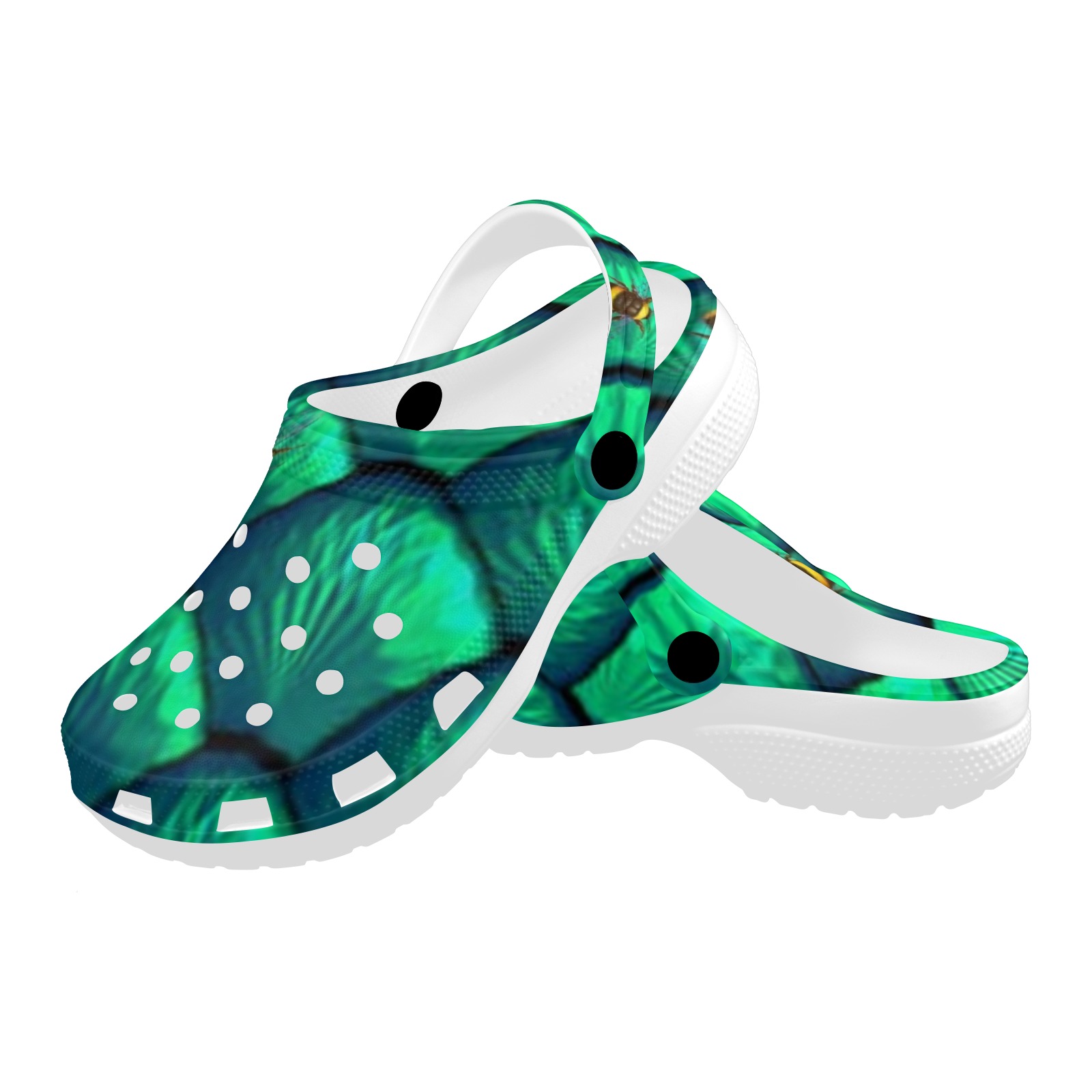 Mermaid Bees Custom Print Foam Clogs for Adults | ID: D6947116