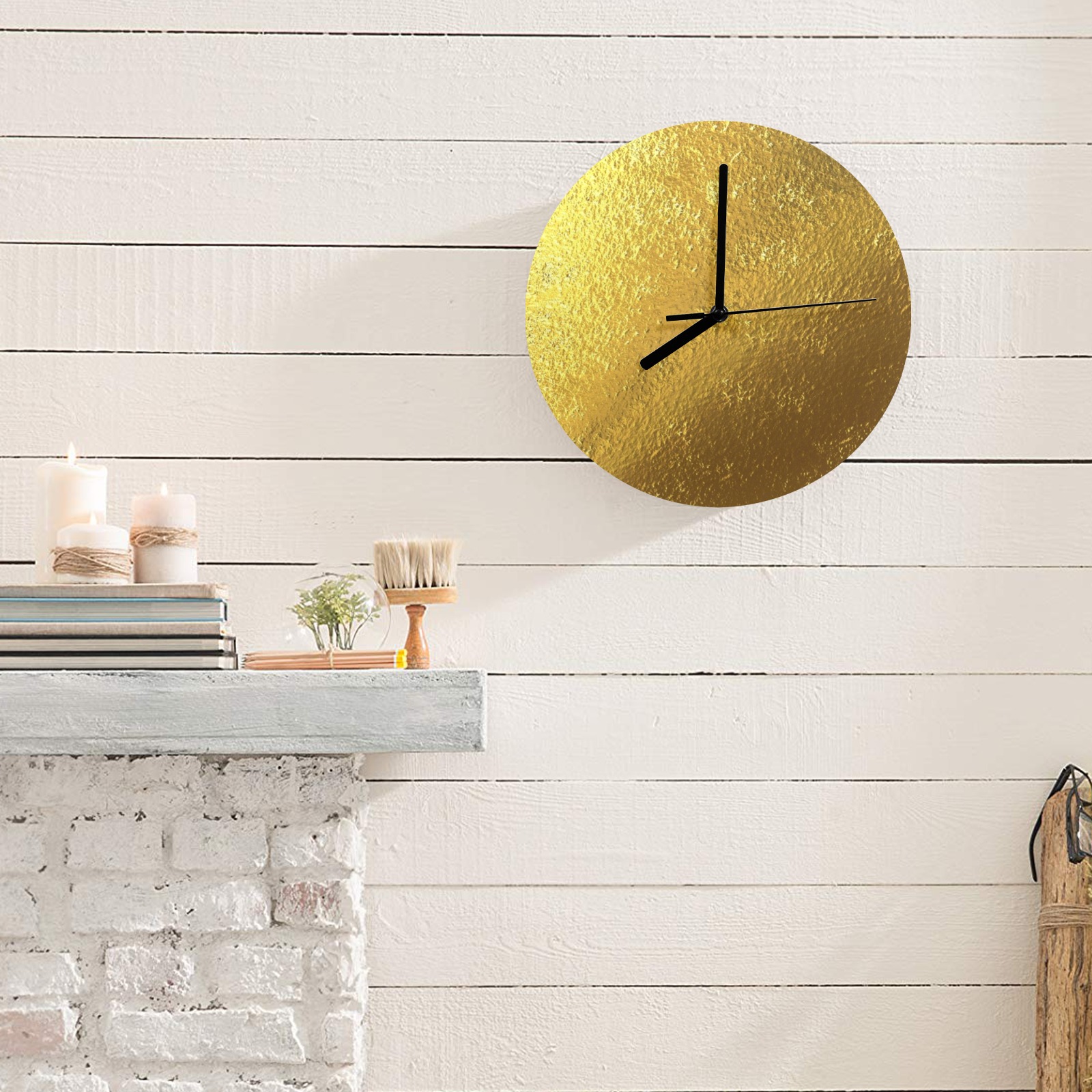 Gold MDF Wall Clock | ID: D6775289