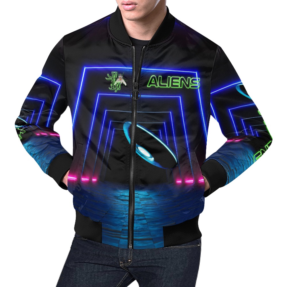 Aliens Collectable Fly All Over Print Bomber Jacket for Men (Model H19 ...