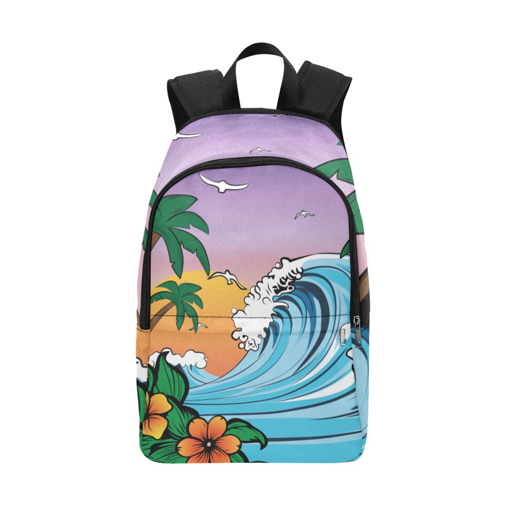Tropical Sunset Fabric Backpack for Adult (Model 1659) | ID: D7309202