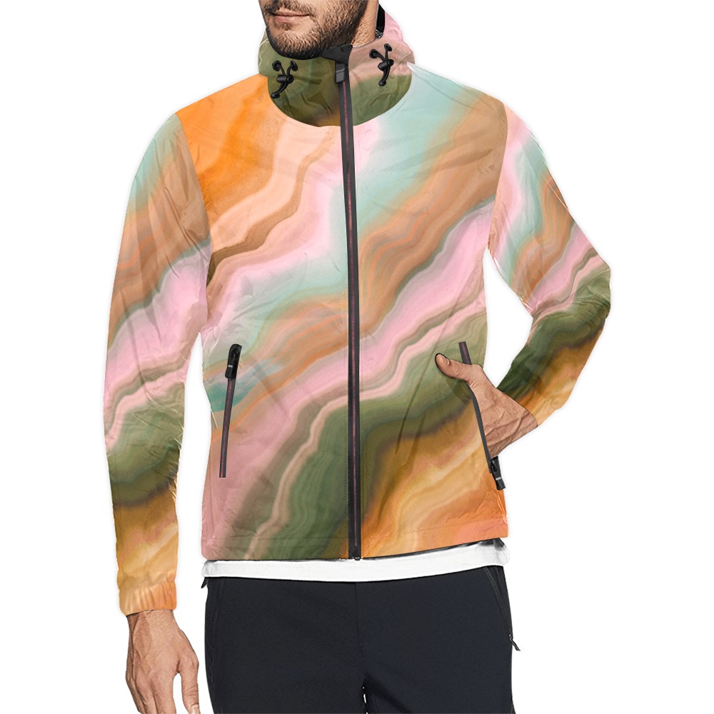 Rustic desert colors II Unisex All Over Print Windbreaker (Model H23 ...