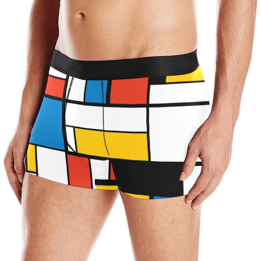 Mondrian De Stijl Modern Men's All Over Print Boxer Briefs (Model L10 ...